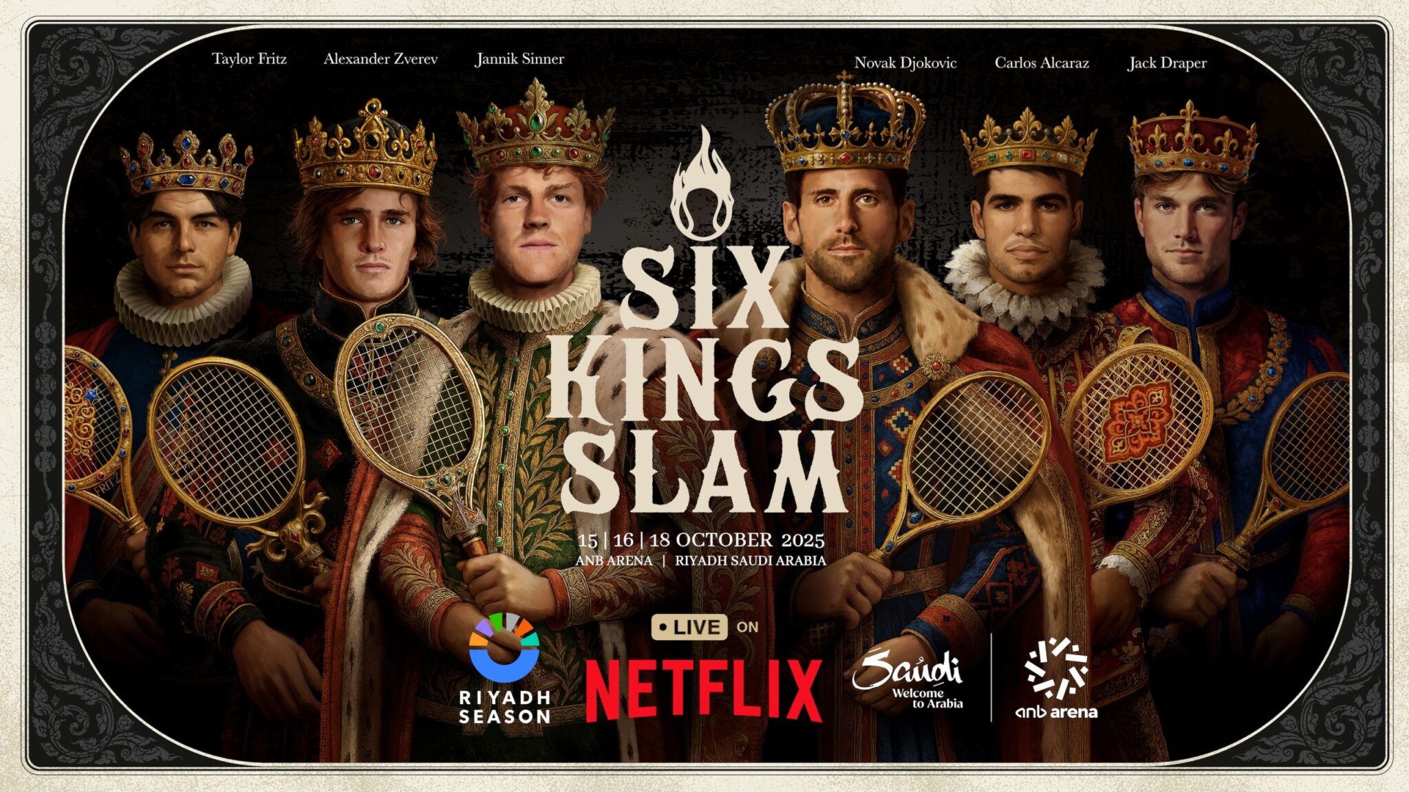 Netflix irá transmitir a exibição Six Kings Slam - TenisBrasil